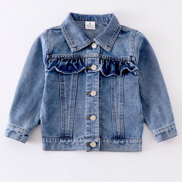 Jackets & Coats | Denim Ruffle Jacket | Poshmark